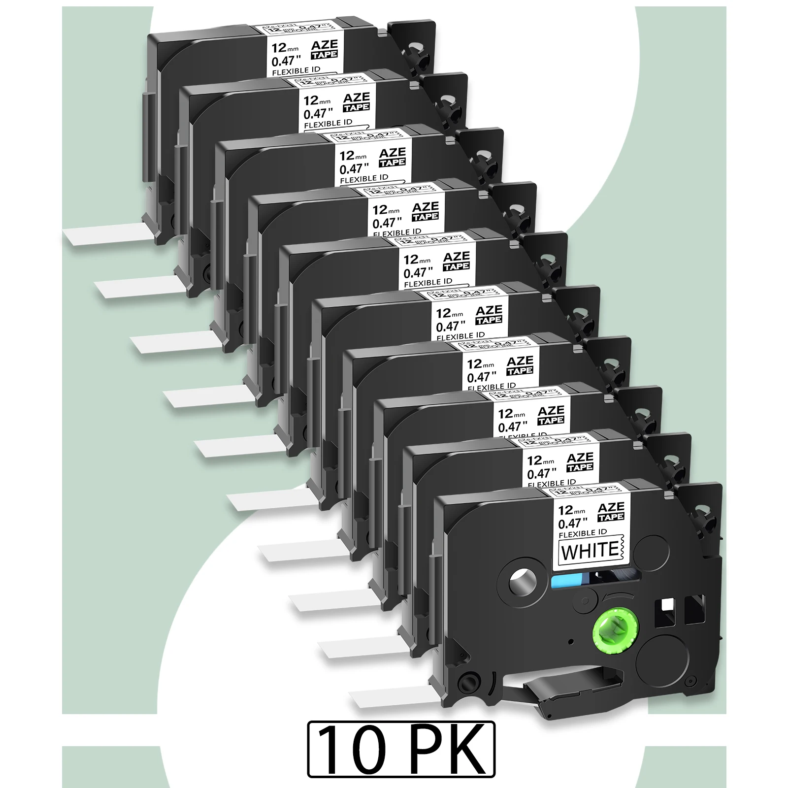 10PK 6/9/12/18/24mm Flexible ID Laminat Compatible Brother TZE-FX211 ...