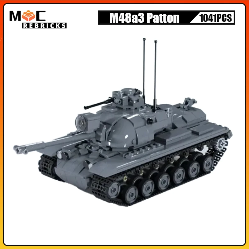 American-Military-Army-Middle-Panzer-M48a3-Patton-Main-Battle-Tank ...