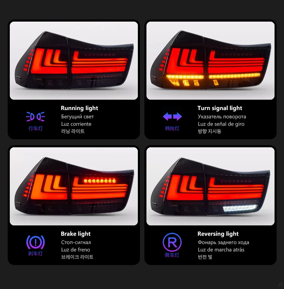 Car Styling for Lexus RX RX300 RX350 RX400 Tail Lights 2004-2008 LED ...