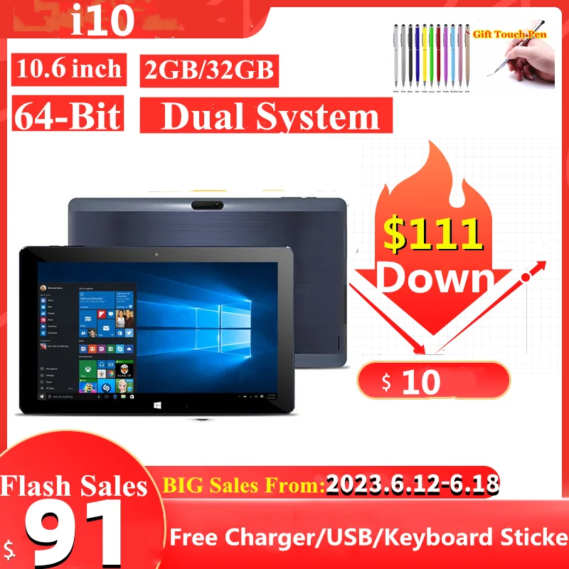10-6-INCH-Tablet-i10-Dual-System-64-Bit-RAM2GB-ROM-32GB-Z8300-CPU ...