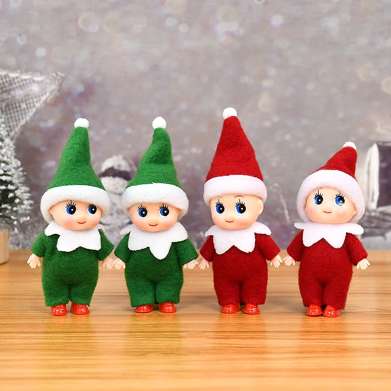 1PC-Christmas-Mini-Baby-Elf-Dolls-Red-Green-Kindness-Craft-Tiny-Elf ...