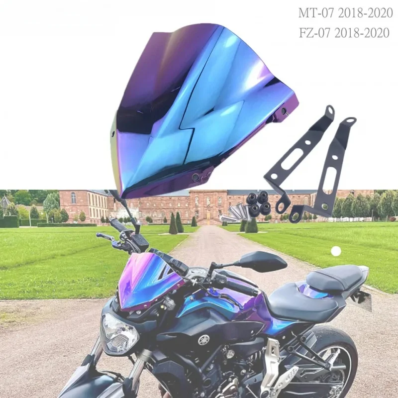 For-YAMAHA-MT-07-FZ-07-2018-2019-2020-Motorcycle-Accessories-Windshield ...
