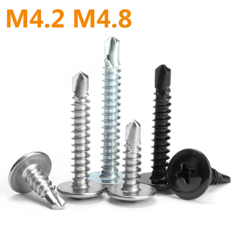 20Pcs-Washer-Head-Phillips-Self-Drilling-Tapping-Screw-Stainless-Steel ...