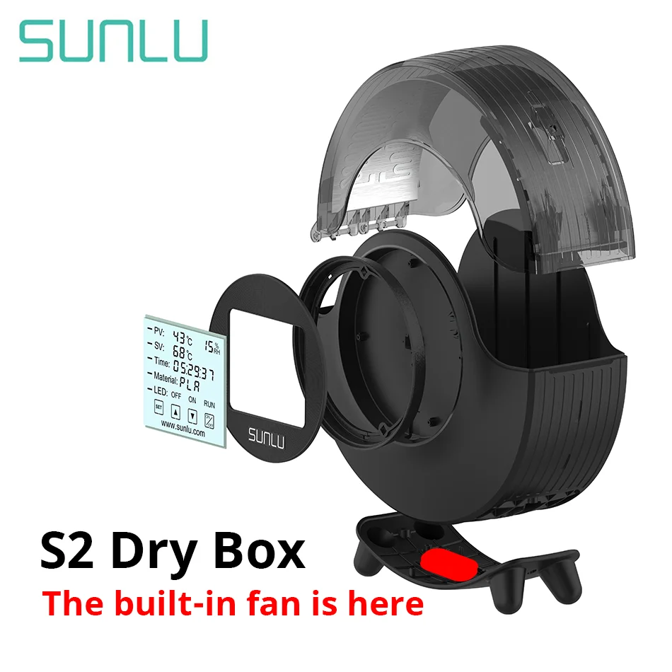 SUNLU S2 Dry Box Drying 3D Filament Have Fan Upgrade LED Touch Screen ...