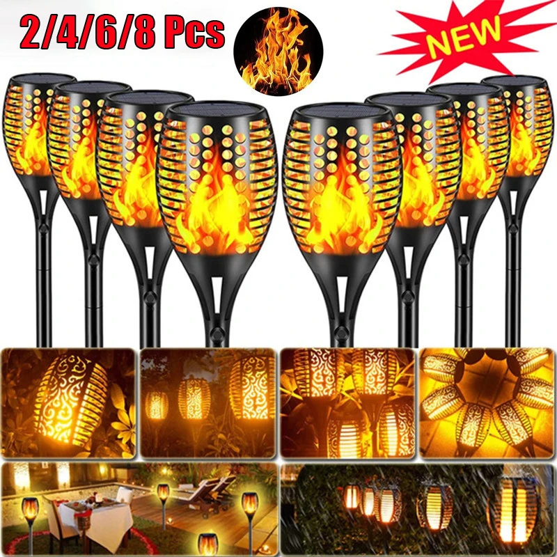 Solar-Garden-Light-Flame-Torch-Flickering-Lights-Outdoor-Decoration ...