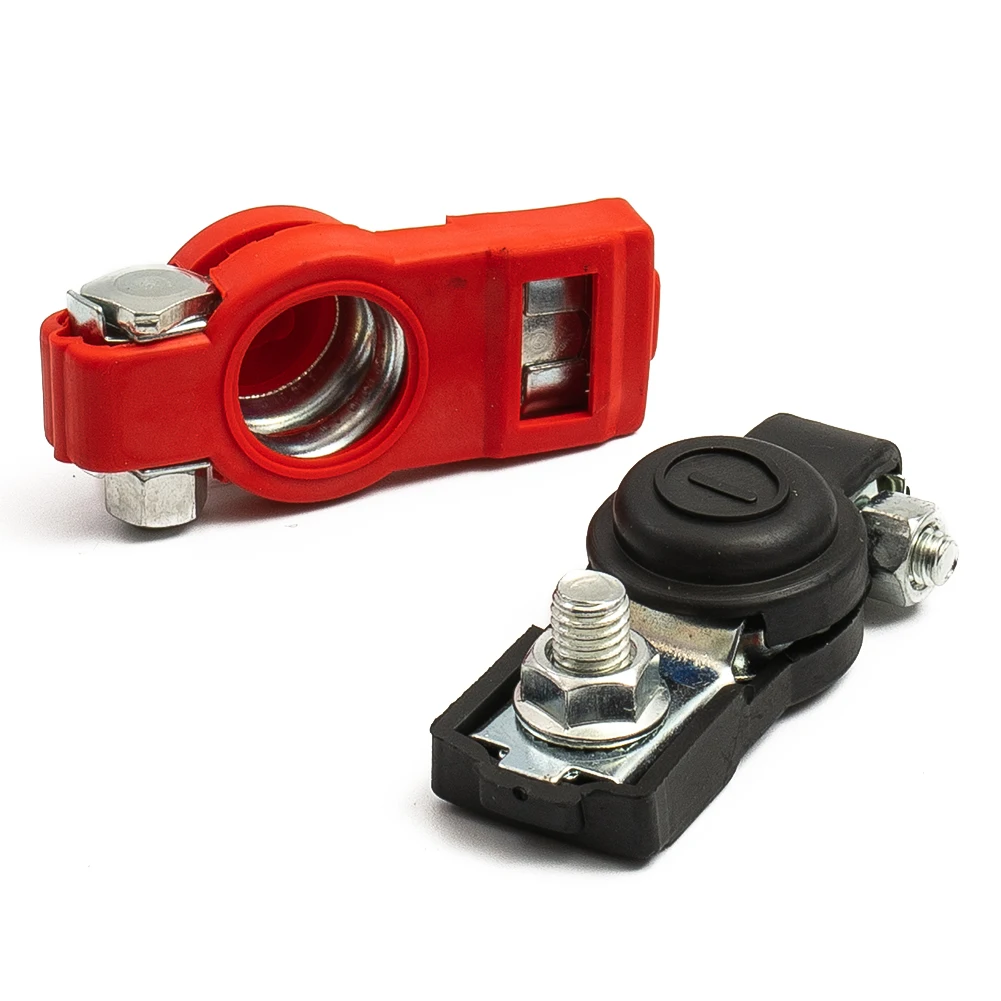 2Pcs-Battery-Terminal-Cable-Clamp-Negative-Positive-Top-Post-Quick ...