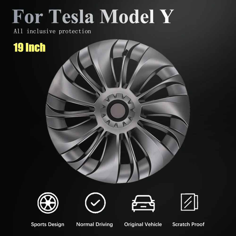 For-2021-2022-2023-Tesla-Model-Y-19-Cyclone-Wheel-Cover-Automobile ...