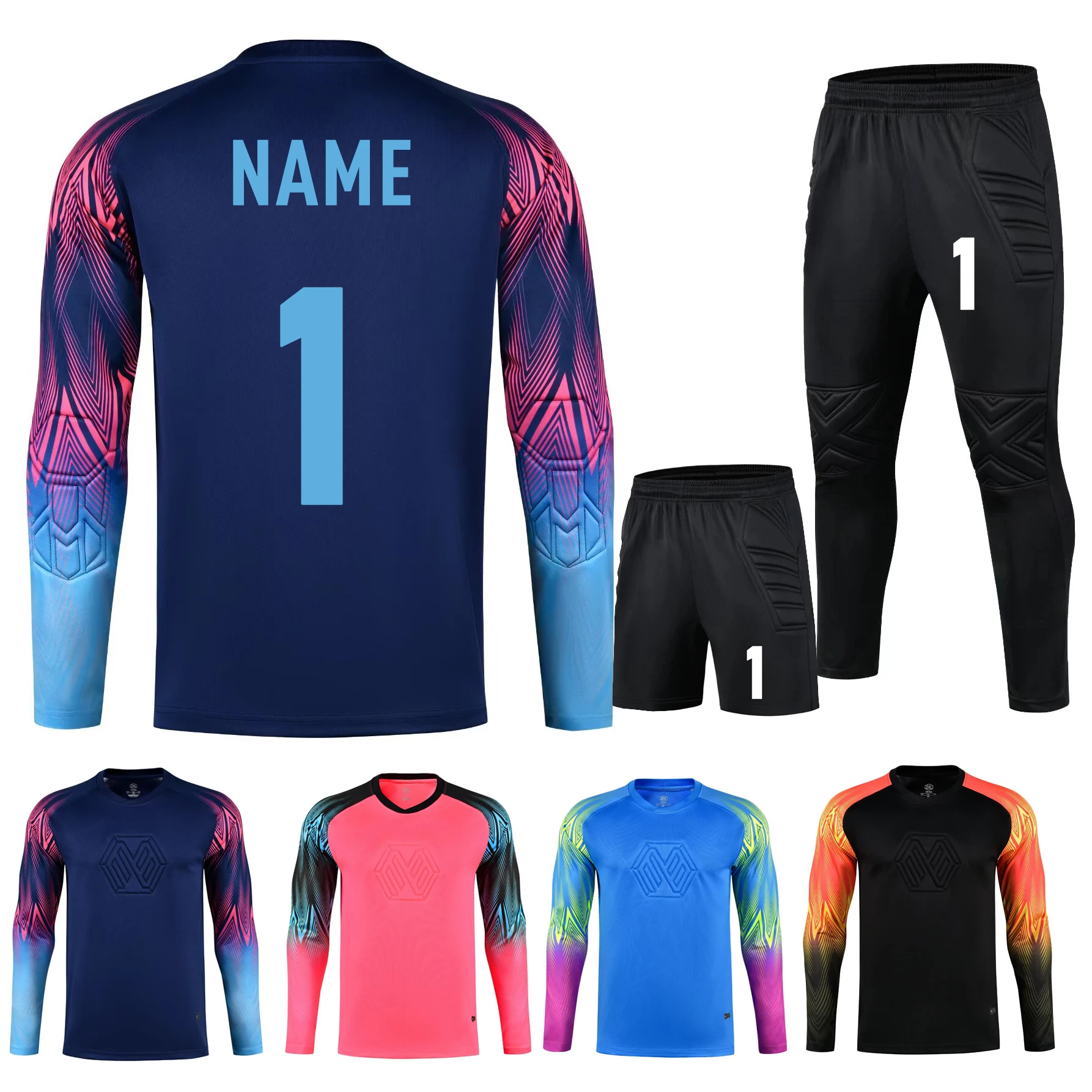 Athlete Soccer Goalkeeper Jerseys Uniforms Kids Men Women Elbow ...