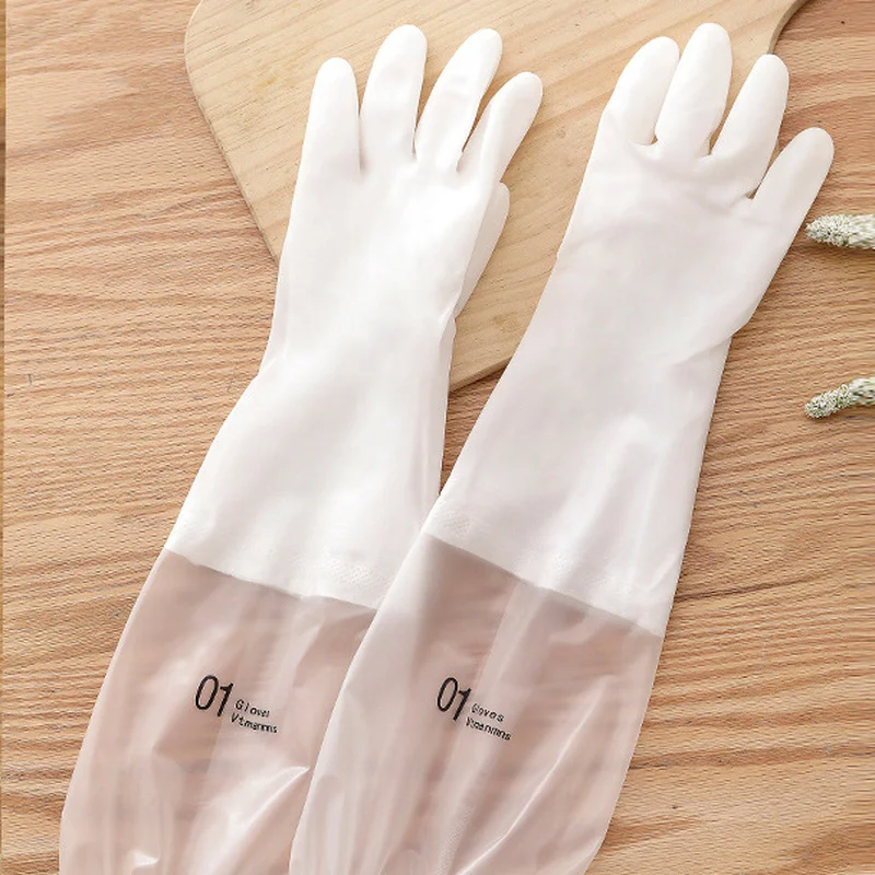 Dishwashing Gloves Female Winter Work Housework Kitchen Durable Washing ...