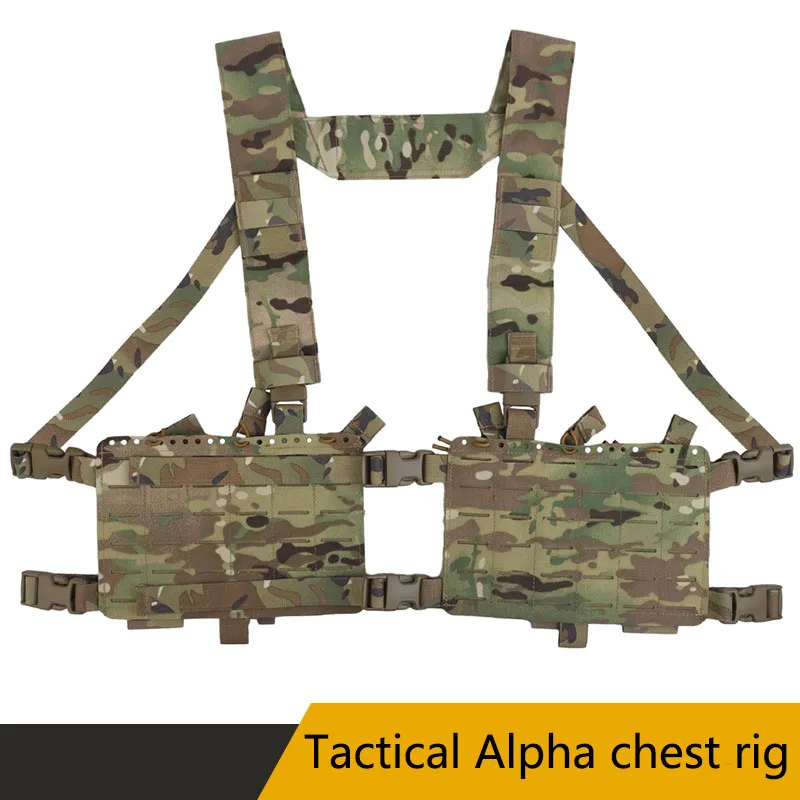 Alpha Separated Double-sided Board Tactical Chest Rig MOLLE System ...