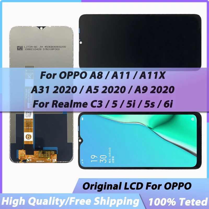 Original For OPPO Realme C3 LCD Display Touch Screen Digitizer For A5 ...