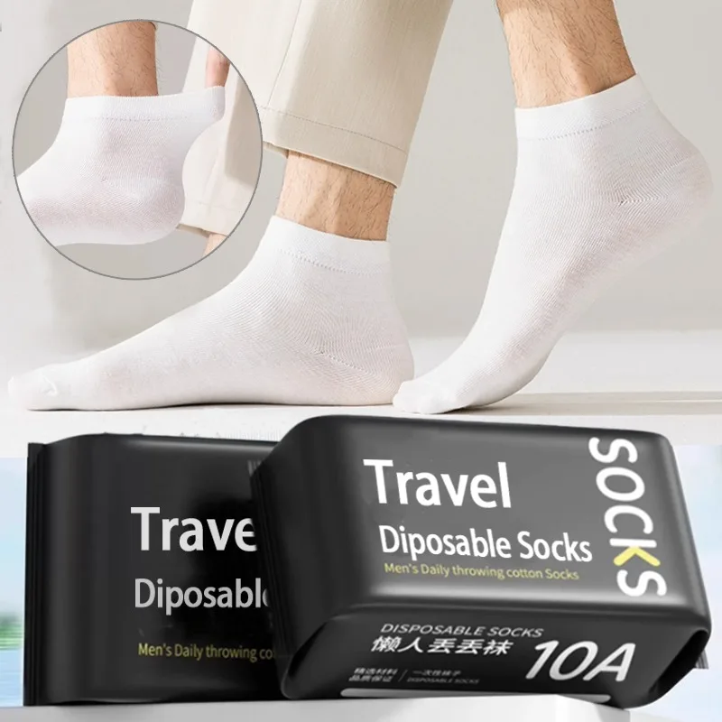 Travel Disposable Socks Unisex Daily Throwing Sock Mid-tube Short ...