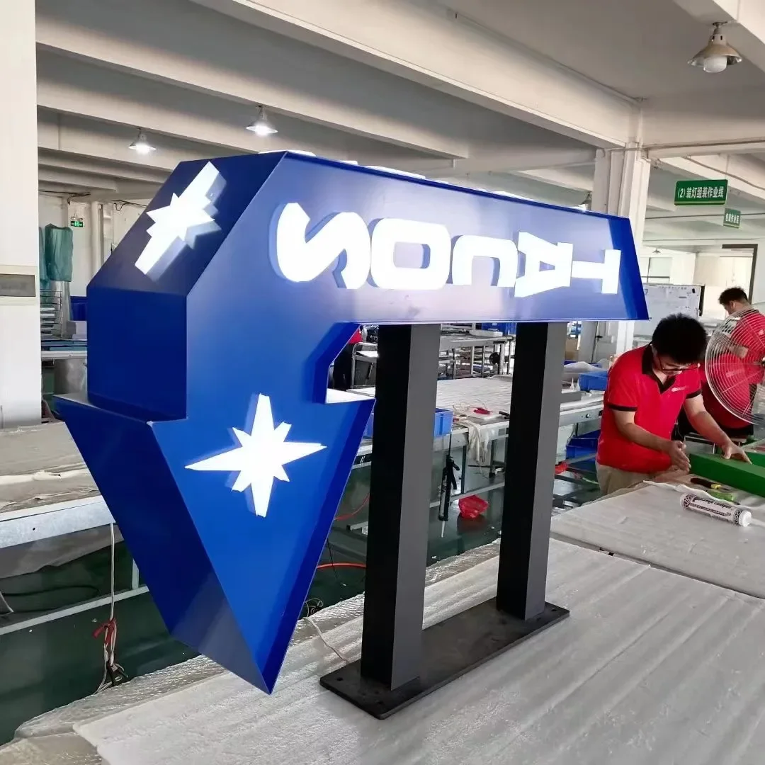 Outdoor-Illuminated-3d-Acrylic-Letters-Light-Box-Logo-Signage-Wall ...