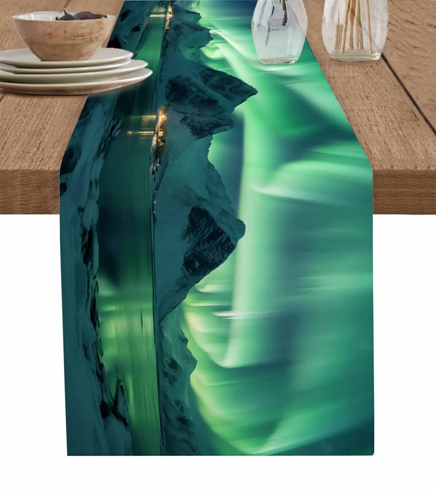 Holiday-Aurora-Icelandic-Scenery-Decor-Table-Runners-Coffee-Table ...