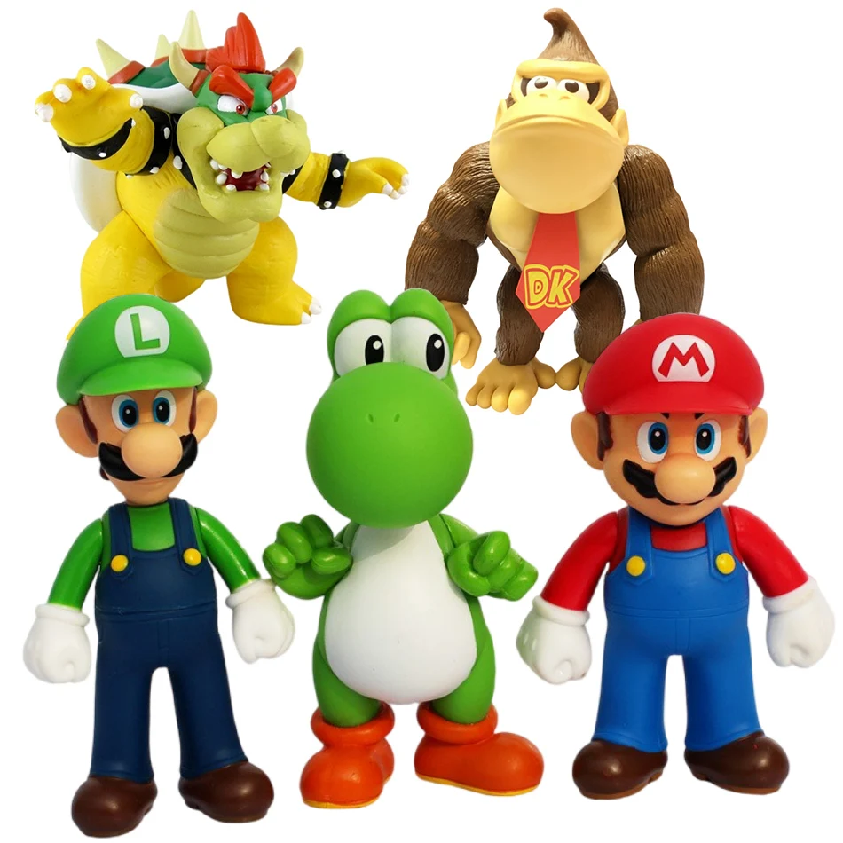 Ensemble de figurines Super Mario Bros en PVC pour enfants, Luigi ...