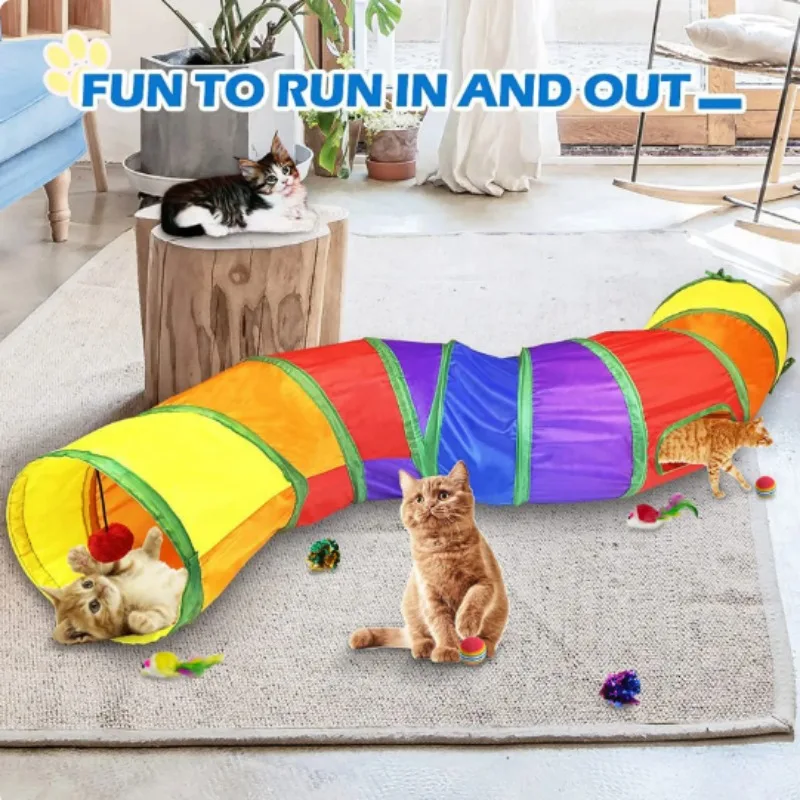 Cat-Tunnel-Rainbow-Rolling-Totoro-Nest-Channel-Runway-Cats-Tunnel ...
