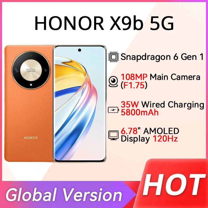 HONOR-X9b-Global-Version-Mobile-Phone-108MP-Camera-Snapdragon-6-Gen1-6 ...