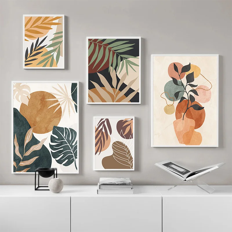 Morandi-Poster-Plants-and-Color-Blocks-Canvas-Painting-Nordic-Wall-Art ...