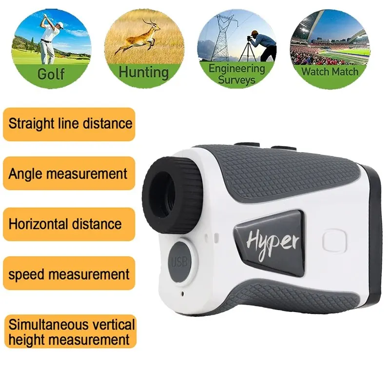 Laser Rangerfinders Golf USB 800M 1000M 1200M Range Finder With Flag-Lock Angle Slope ...