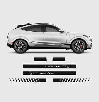 For Ford Mustang Mach 1 Mach-E GT Racing Waist Line Stripes Sticker ...