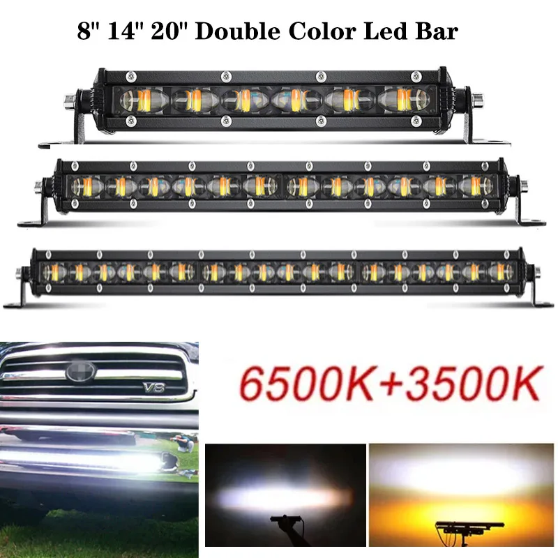 Double-Color-6D-8inch-14inch-20inch-Led-Bar-Work-Lights-Offroad-Fog ...