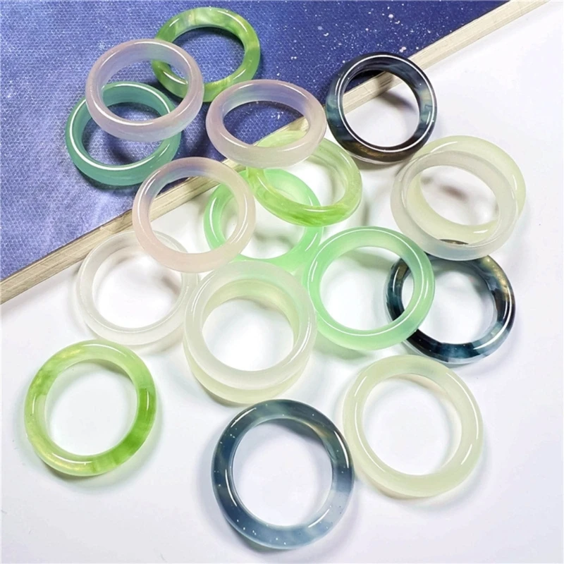 Fashion-Acrylic-Imitation-Ring-Rings-Aesthetic-Finger-Rings-Simple ...