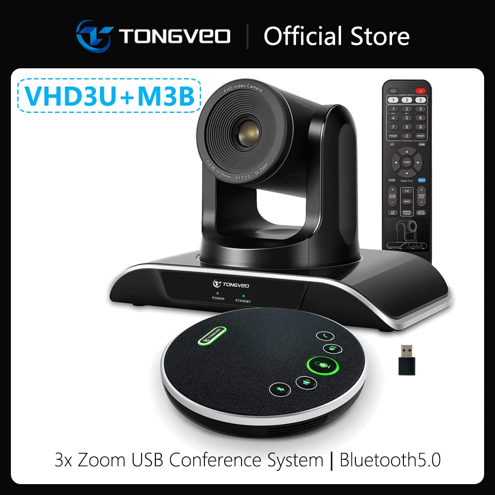 TONGVEO-All-in-One-Conference-Room-Camera-System-HD-1080P-3X-Optical ...