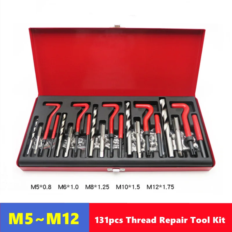 88-131pcs-Thread-Repair-Kit-M3-M4-M5-M6-M8-M10-M12-M14-Screw-Thread ...