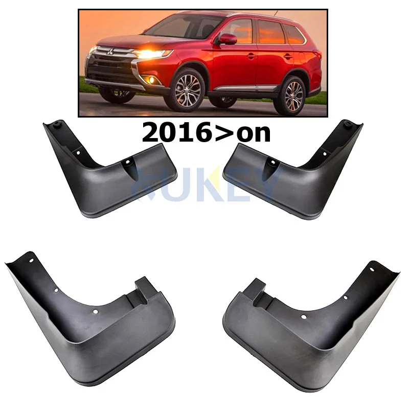 4 pcs/set Mudflaps For Mitsubishi Outlander 3 2015 2016 2017 2018 2019 ...