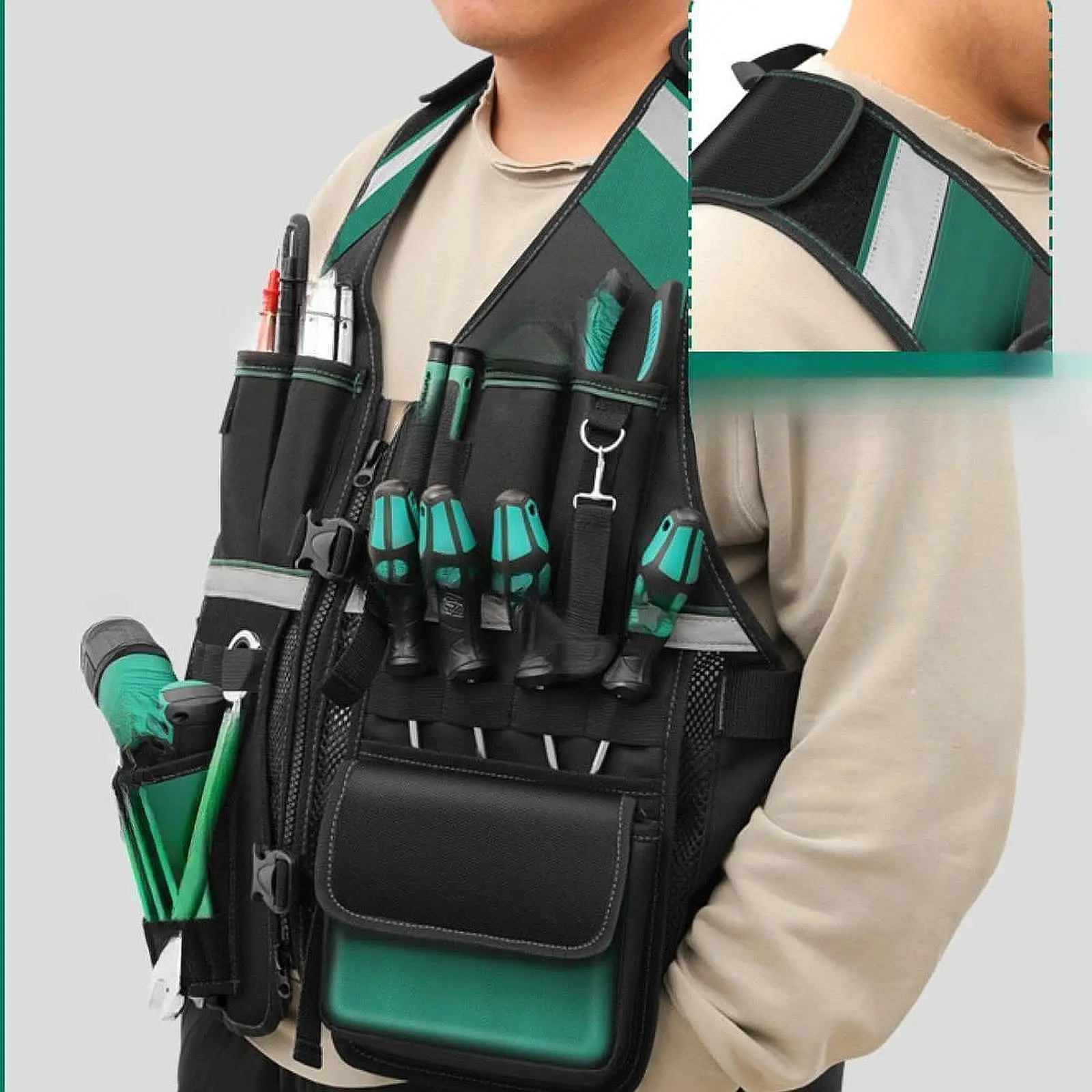 Electrician Tool Vest Construction Tool Vest for Maintenance Workers ...