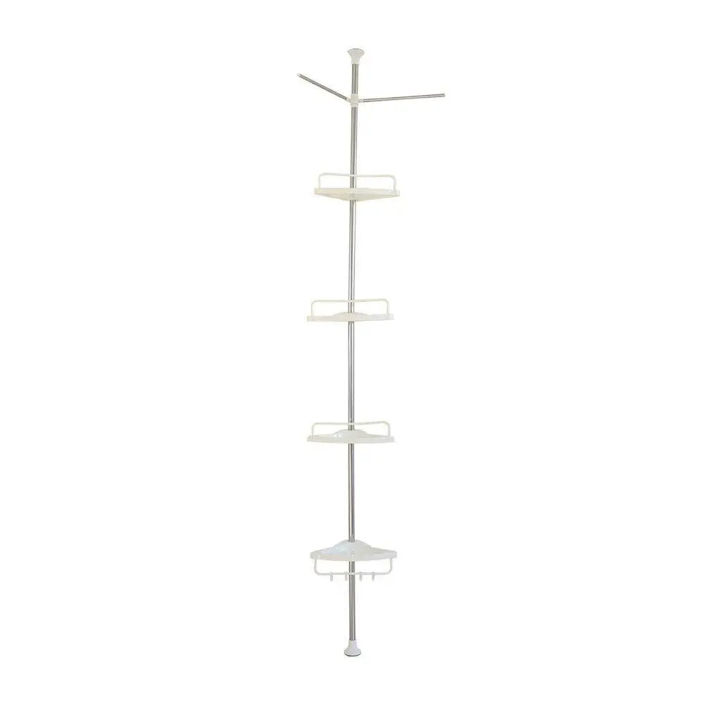 4-Layer-Bathroom-Shower-Bath-Caddy-Corner-Storage-Rack-Wall-Shelf-Pole ...