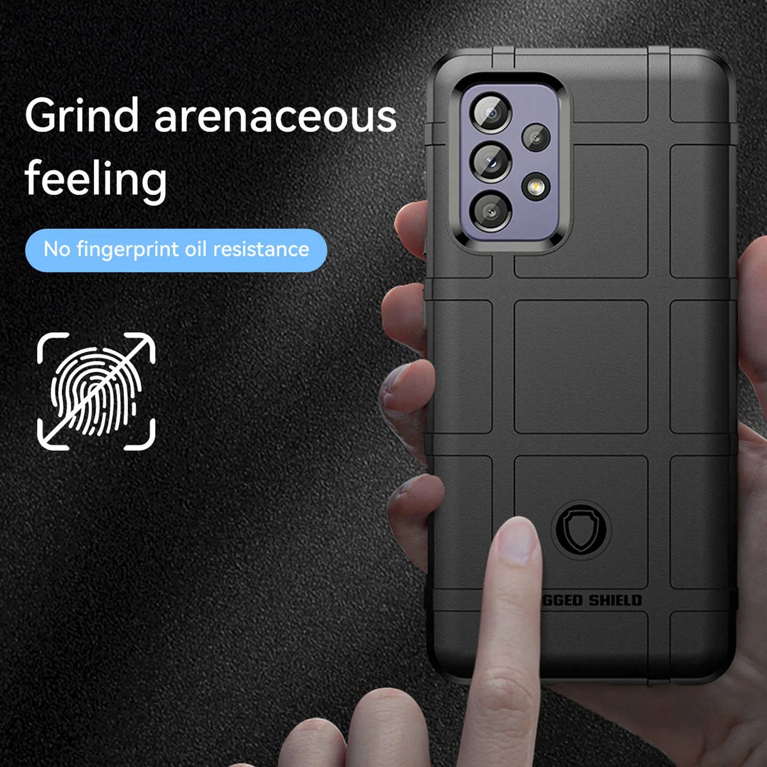 Armor Silicone Shockproof Shield Back Cover - Heavy Duty Matte Case for ...