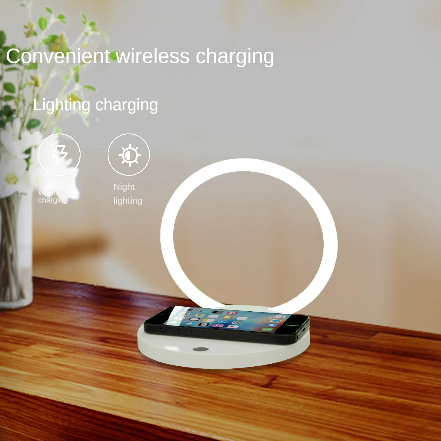 Mobile-wireless-charger-LED-night-light-circular-folding-wireless ...
