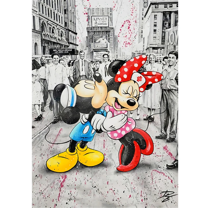 Mickey Minnie Mouse Kissing