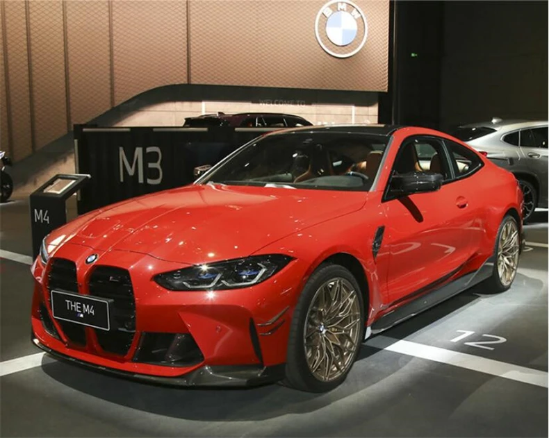 لسيارة BMW M3 G80 M4 G82 G83 2021 2022 2023 2024 ناشر شفة أمامية من ألياف الكربون الحقيقية ...