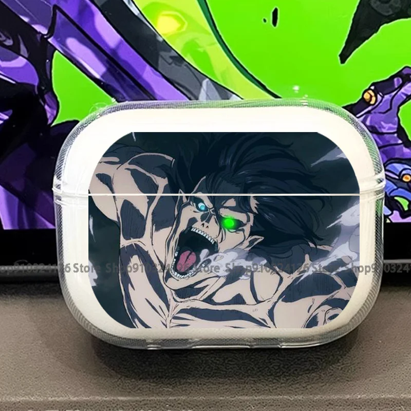 Anime Attack on Titan Transparent Case for Airpods 4 Pro 3 2 Shingeki ...