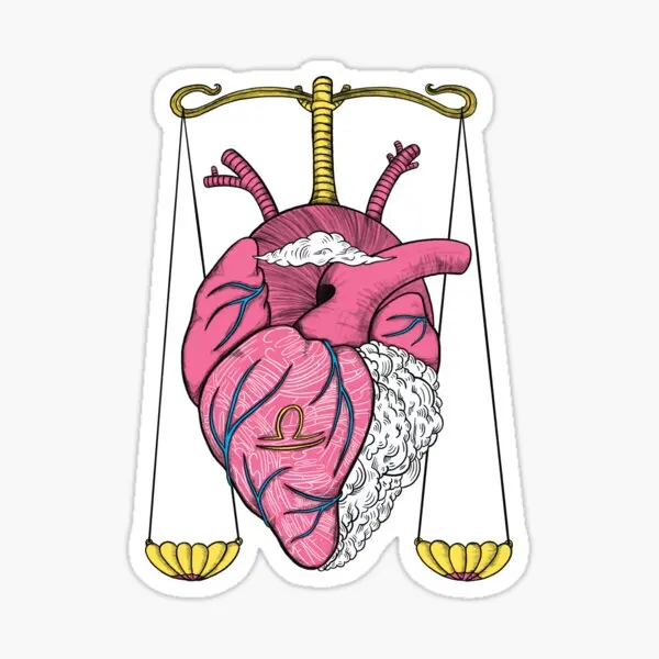 Libra-Heart-5PCS-Car-Stickers-for-Print-Wall-Cute-Cartoon-Window-Funny ...