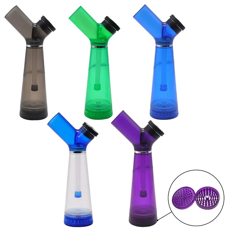 JUSES' S Portable Dry Herb Smoking Pipe Hookah Set with Tobacco Grinder ...