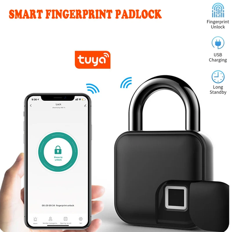 Fingerprint-Padlock-Tuya-Bluetooth-Waterproof-Smart-Padlock-Cabinet ...