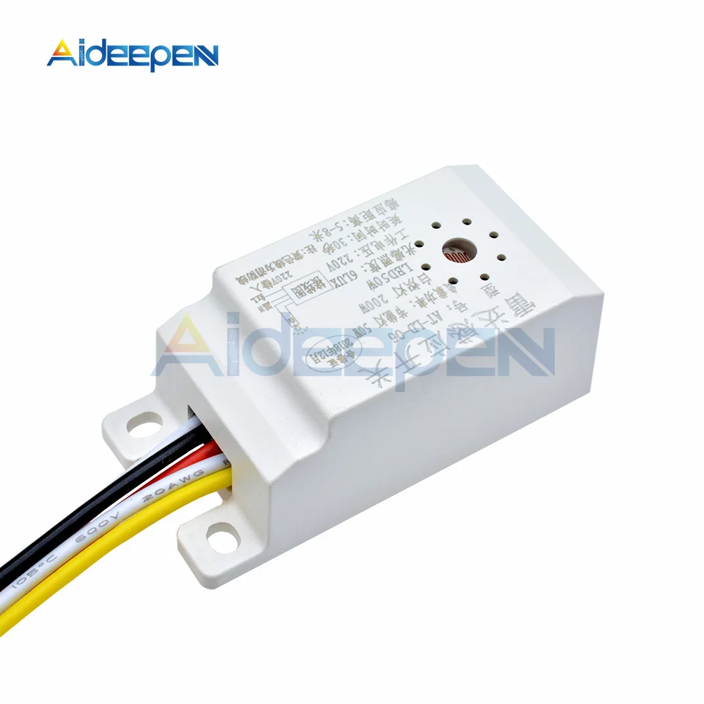 220V-AC-50Hz-Auto-Infrared-Sensor-Switch-PIR-Microwave-Radar-Body ...