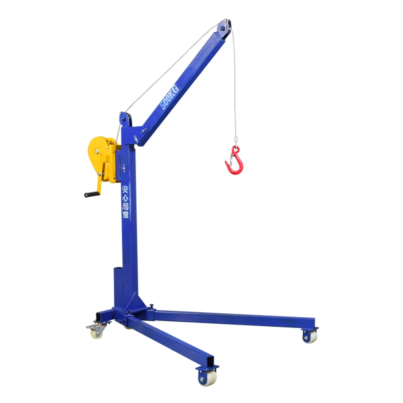 Mobile-small-portable-crane-foldable-hand-small-crane-household-manual ...