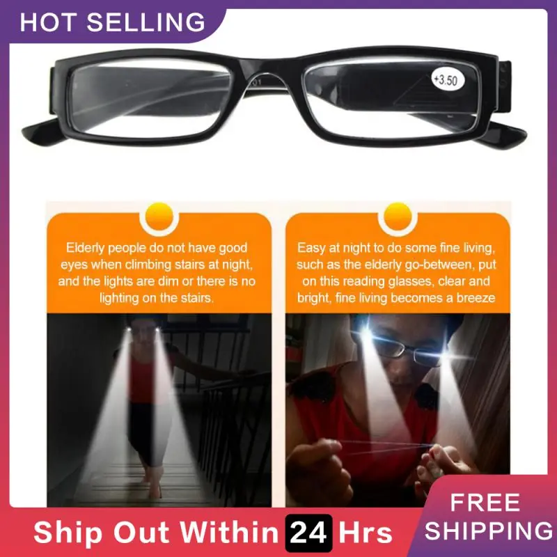 LED-Light-Reading-Glasses-for-Men-Women-Rimless-Square-Spectacal-Night ...