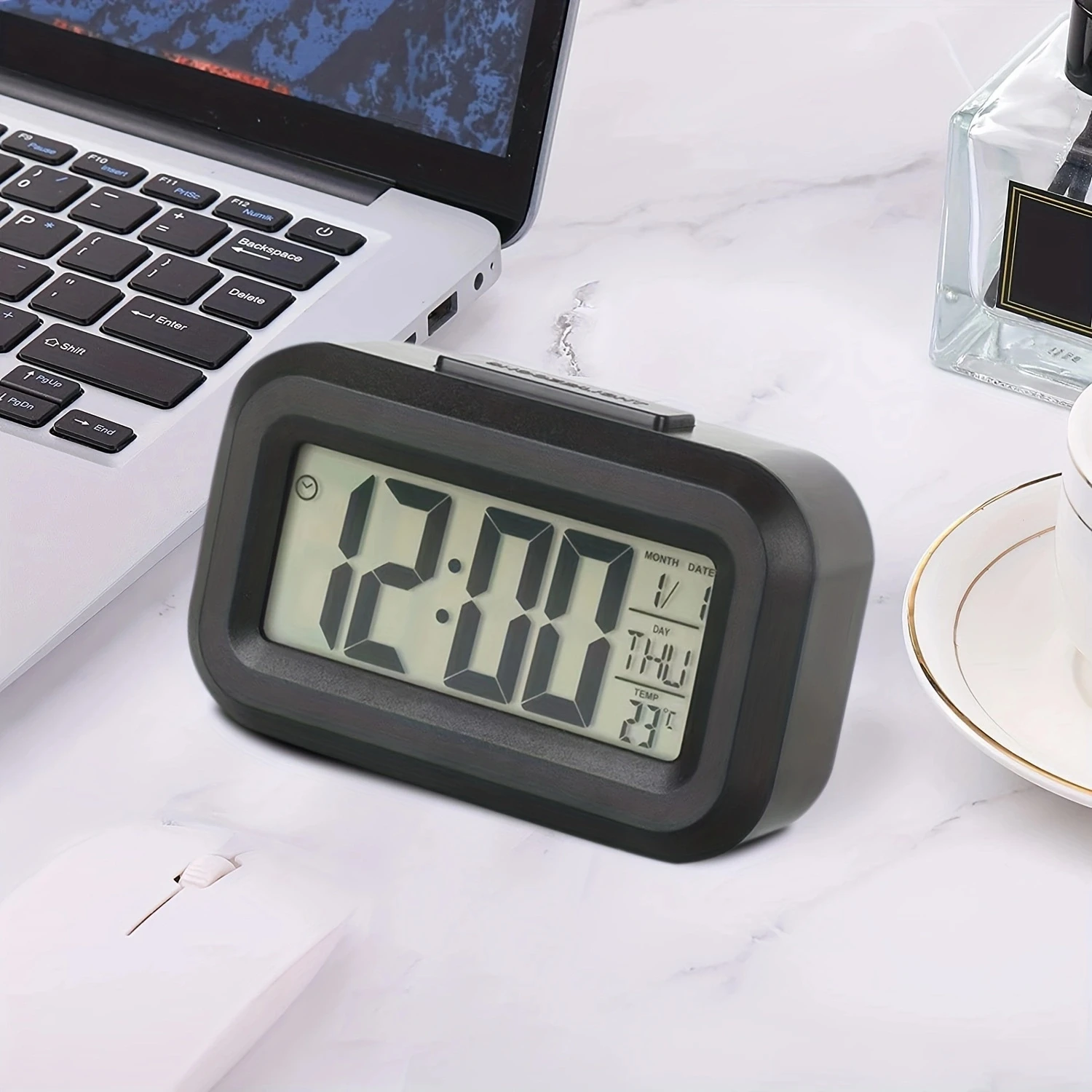 Office-Attendance-Alarm-Clock-Multi-function-Clock-Luminous-Temperature ...