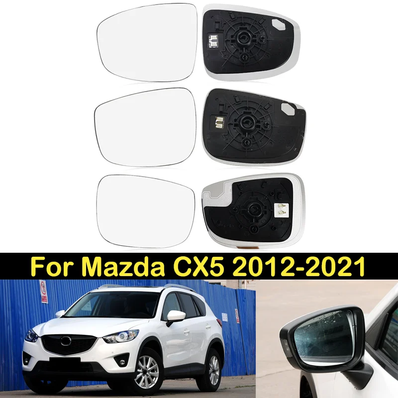 DECHO Heating Rearview Mirror lens For Mazda CX5 CX-5 2012-2021Exterior ...