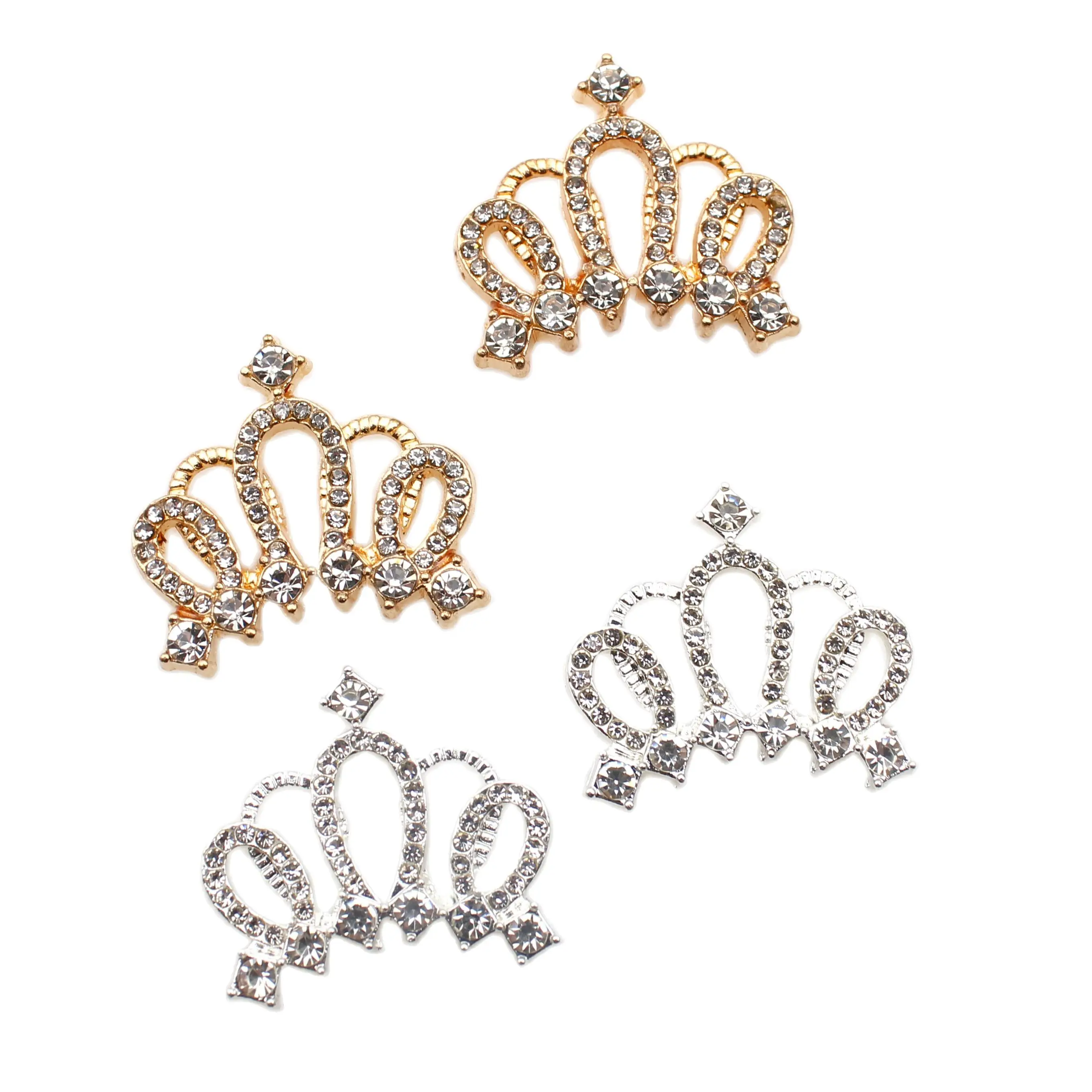 New-10-Pcs-Alloy-Diamond-Crown-Flat-Bottom-Jewelry-DIY-Clothing ...