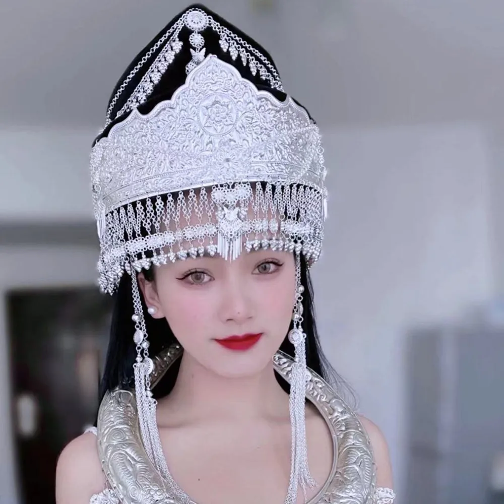 Silver-Miao-Hats-For-Women-Beautiful-Miao-Headdress-Anchor-Network-Host ...