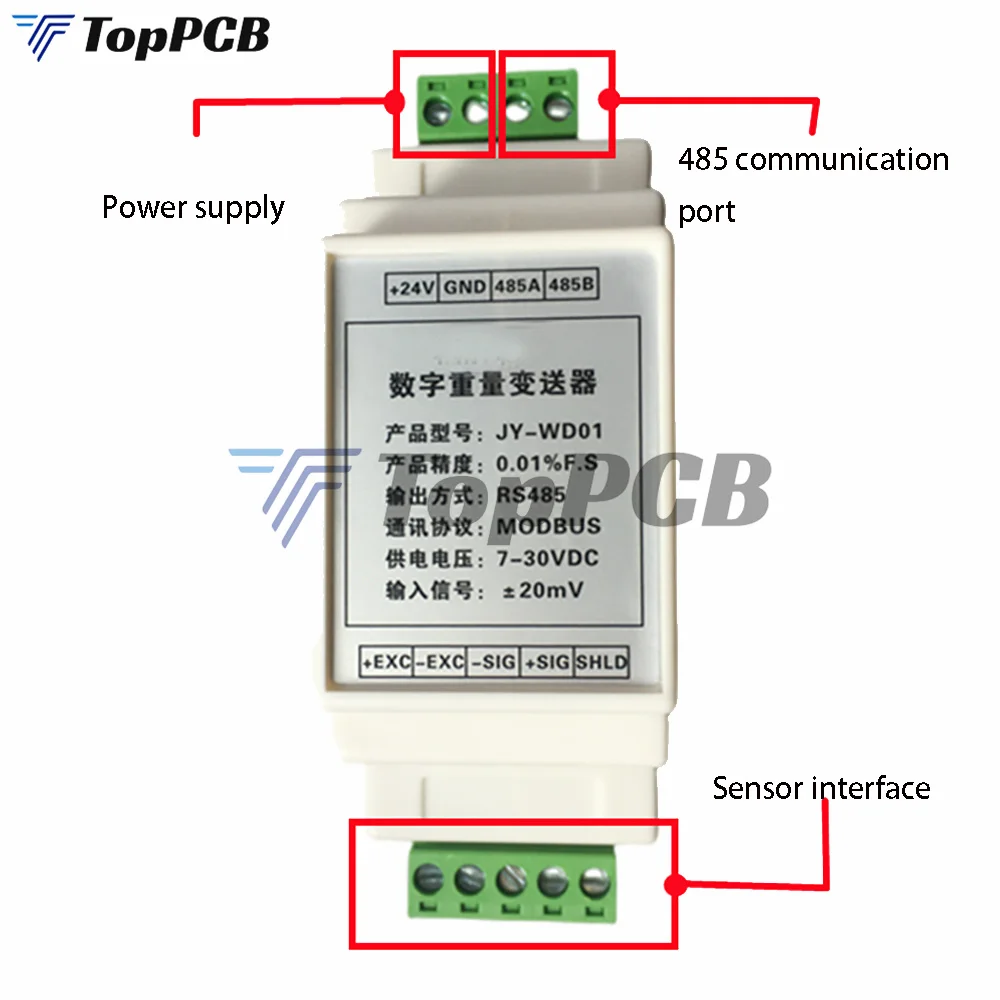 DC-7-30V-ModBus-RTU-RS485-Digital-Weight-Transmitter-Transducer-Converter-Amplifier-Load-Cell ...