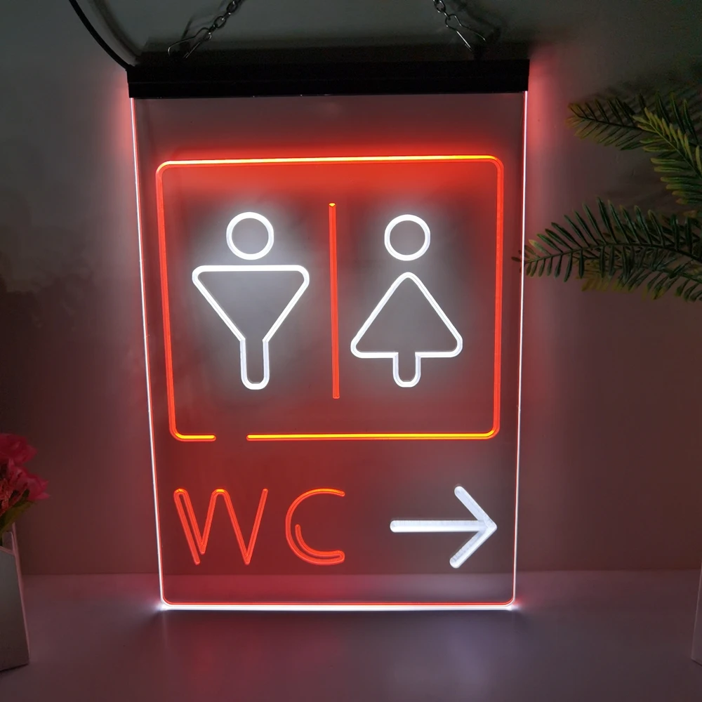 WC Toilet Restroom LED Neon Sign Home Decor New Year Wall Wedding ...