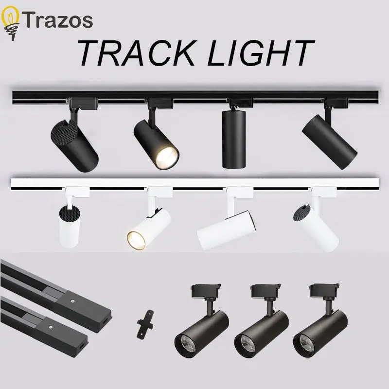 LED-Track-Lights-Commercial-COB-Spotlights-Clothing-Stores-Exhibition ...