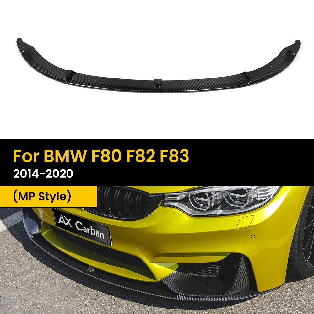 Real Dry Carbon Fiber Front Diffuser Bumper Lip for BMW F80 F82 F83 MP ...